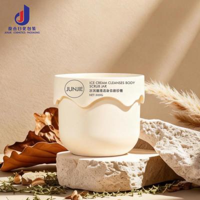 China Empty Cosmetic Plastic PET 300ml Empty Scrub Jar 300g Face Cream Container Cosmetic Hair Conditioner Packaging for Hair Care for sale