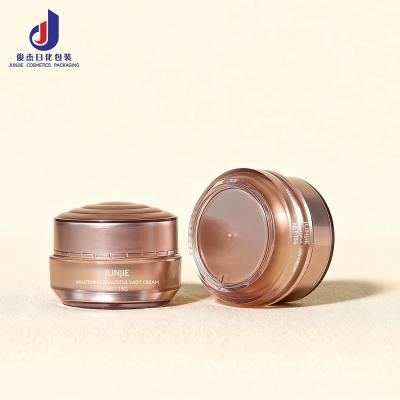 China Vintage 15g Round Eye Cream Container Jar For Face Lotion Cream Double-wall Acrylic Cosmetic Cream Jars for sale