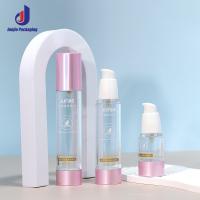 China Cosmetic Packaging 15ml 30ml 50ml 100ml 120ml Transparent Empty Airless Dispenser Lotion Bottle with Green Plastic Head for sale