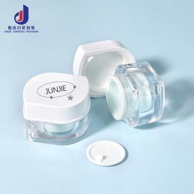 China Mini Eye Cream Skincare Packaging Container 10g Plastic Jars With Lid Custom Color Face Care  Cream Jar for sale