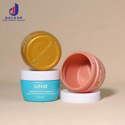 China Customized Color Logo Matte Empty Plastic Skincare Container Cosmetic Cream Packaging 250G Scrub Body Butter Jars for sale