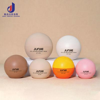 China Junjie Skin Care Beauty Packaging for Lip Balm Luxury Scrub Cosmetics Face Ball Cream Container 5G-200G Coffee Ball Shaped Jar for sale