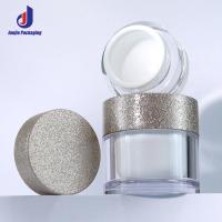 China Acrylic Plastic Jar 10g 30g 50g Skin Care Facial Cream Clear Thick Double Wall Jar with Lid for Cosmetic for sale