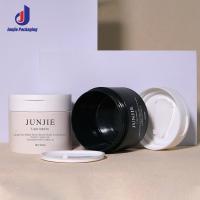 China 200ml 300ml Toner Pad Packaging Flip Cap Wide Mouth Plastic PP Round Jars Heat Sealing Foil With Tweezers for Cosmetic for sale
