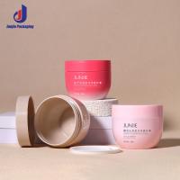 China Junjie Custom Blue Pink 200g 250g 400g Wide Mouth Bowl Shape PE PET Plastic Cosmetic Face Body Scrub Butter Container Jar for sale