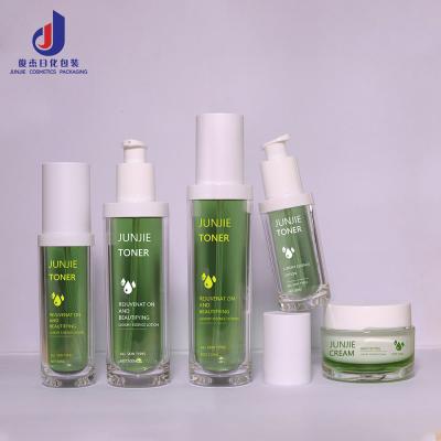China Junjie Cosmetics Packaging Set 30ml-120ml Skin Care Lotion Bottle with Pumb Empty Acrylic Jars for Face Cream 50g for sale