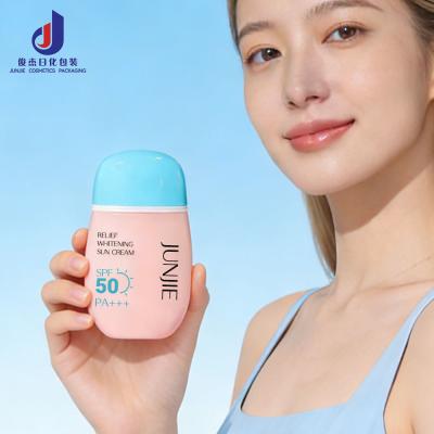 China Custom Plastic Cosmetic Bottles Oval Face Cream Bottle Empty  Packaging for sale