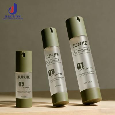 China Refillable 30ml Skincare Essential Oil Serum Container 50ml 2oz Plastic Airless Cosmetic Cream Lotion Pump Bottle 100ml for sale