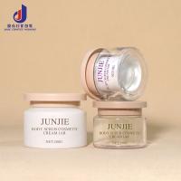 China Junjie Custom 30G-200G Double Layer Face Cream Jars Set Packaging Skin Care clear Bottles 100g Cosmetic Jar With Lids for sale