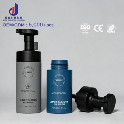China Cosmetic Packaging Empty Hand Wash Facial Cleanser Shampoo Mousse Foaming Bottle 150ml 200ml 250ml 300ml Gray Plastic 5000pcs for sale