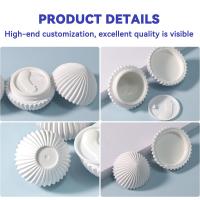China Customized Double Wall Spherical Cream Jars with Lid, 10g to 75g, Plastic ABS Cosmetic Packaging for Cream and Skincare Serum for sale