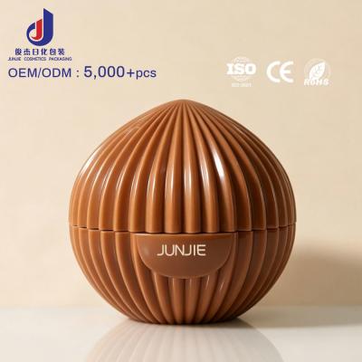 China Custom Luxury Ball Shape ABS Cosmetic Cream Jar Double Wall Refillable Skincare Packaging Container 10g-75g for sale