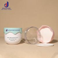 China Natural Body Cream Scrub PET Lotion Jars Eco-friendly PP Plastic Lid Transparent Cosmetic Packaging 300g 250g for sale
