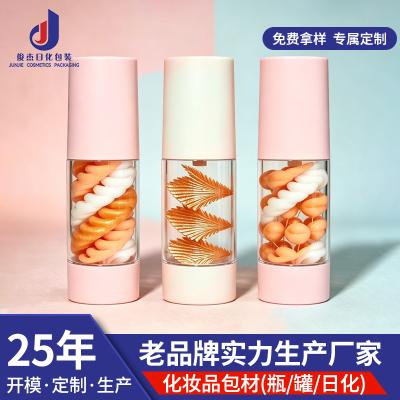 China Cosmetic Airless Pump Bottle 20ml 30ml 50ml 100ml Transparent Made Durable AS Plastic Sunscreen Primer Face Eye Shadow for sale
