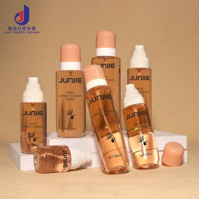 China Cosmetic 50ml -250ml PET Transparent Empty Plastic Cosmetic Skin Care Facial Perfume Skin Care Essence Spray Pump Bottle for sale