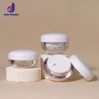 China High Quality Customized Double-Wall Plastic Acrylic Eye Cream Jars with Screw Top Cap for Skin Care Facial Cream Storage for sale