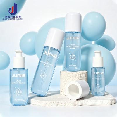 China Wholesale PET Plastic Cosmetic Serum Lotion Pump Bottle 100ml Empty Skincare Container Facial Toner Packaging Custom Color Logo for sale