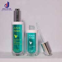 China Customized 30ml 50ml Serum Dropper Transparent Double Layer Round Dropper Essential Oil Bottle with Dropper for Skin Care Serum for sale