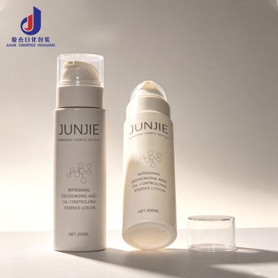 China Custom Design 200ml Cosmetic Lotion Bottle Luxury Packaging Plastic Hair Care Shampoo Bottle PET Facial Cleanser for sale