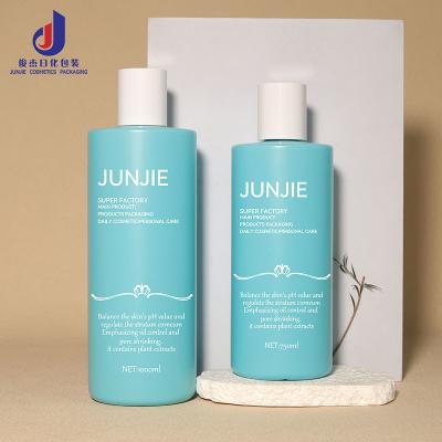 China 1000ml 750ml Plastic Bottle with Pump for Shampoo Body Lotion Facial Cleanser Empty PE Packaging Custom logo Printing for sale