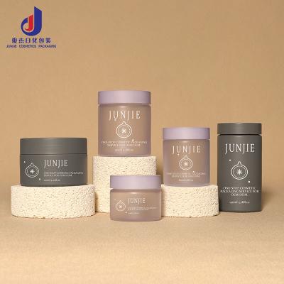 China Custom Logo Food Grade Plastic Pet Storage Jar 2Oz 4Oz 5Oz Pet Plastic Cosmetic Jar with Screw Cap for Body Scrub for sale