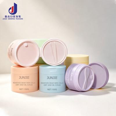 China Custom PP Flip-Top Toner Pad Jar With Tweezers 100g 150g Travel-Friendly for Skincare and Makeup Removal With Spoon for sale