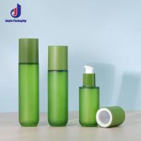 China JUNJIE  Cosmetique Frosted Green Cosmetic Lotion Body Mist Spray Bottle 30ml/120ml/150ml Customizable PETG for sale
