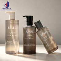 China Luxury Cosmetic Packaging 500ml PET Plastic Shampoo Bottle Liquid Hand Wash Body Lotion Frosted Pump Bottles for Skin Care for sale