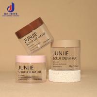China Custom Color Logo 250ml 300ml Transparent  PET Cream Jars Screw Top Empty Skincare & Hair Mask Packaging UV Printed Lids for sale