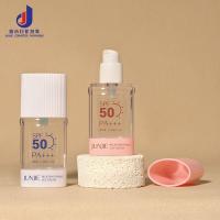 China Factory Wholesale Custom Logo 30ml Oval AS Plastic Airless Lotion Pump Bottle Empty Sunscreen Cream Cosmetic Packaging OEM ODM for sale