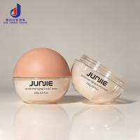 China OEM Manufactory 250g Customized Color PET Plastic Cosmetic Jars Face Cream Body Butter Scrub Containers with Ball Shape Lid for sale