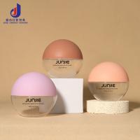 China OEM Manufactory 250g Customized Color PET Plastic Cosmetic Jars Face Cream Body Butter Scrub Containers with Ball Shape Lid for sale