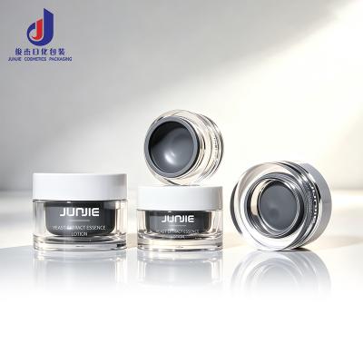 China Wholesale 30g 50g Double Wall Plastic Cosmetic Jars with Lids Luxury Container for Eye Cream Face Cream Body Scrub Custom Logo for sale