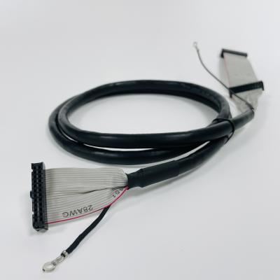 China 2.54mm Pitch Black Ribbon Flat Cable With UL2651 28awg IDC Connector for sale