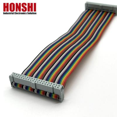 China 2.54mm IDC To IDC Electrical Flat Cable 40 Pin Multicolor Ribbon Cable For Automobile for sale