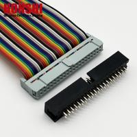 China 2.54mm IDC To IDC Electrical Flat Cable 40 Pin Multicolor Ribbon Cable For Automobile for sale