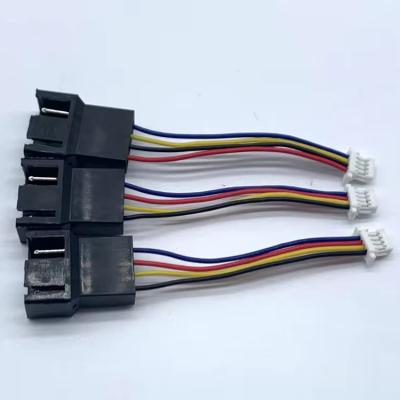 China Customized JST SM2.5 4 Pin To JST SH1.0 4 Pin Wire Harness With Tin Plated Conductor for sale