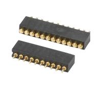 China 1.27mm H3.8mm Pogo Pin Connector Brass C6801 Material 12 Pin Connector with Precision for sale