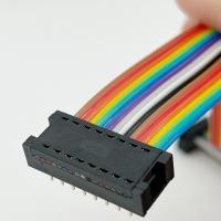 China DIP 2.54x7.62mm Flat Cable Electrical Wire To Board Connector Flat Wire Harness for sale