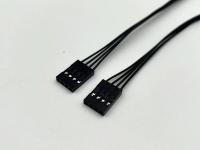 China 2.54mm Pitch 4 Pin Dupont Cable Assembly UL1007 24awg Black Customized Length for sale