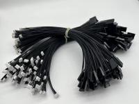 China 2.54mm Pitch 4 Pin Dupont Cable Assembly UL1007 24awg Black Customized Length for sale