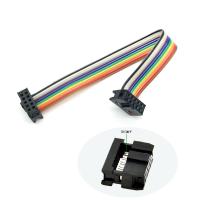 China Custom 2.54mm 12 Pin Ribbon Cable IDC Socket UL2651 28AWG Flat Wire Assembly for sale