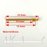 China Connector Machined Pins 2.0x18.5mm Gold Plated Terminal Pin Brass Contact Point Pin for sale