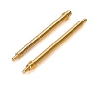 China Connector Machined Pins 2.0x18.5mm Gold Plated Terminal Pin Brass Contact Point Pin for sale