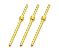 China Connector Machined Pins 2.0x18.5mm Gold Plated Terminal Pin Brass Contact Point Pin for sale