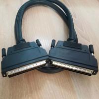 China HPDB 100 Pin MDR Connector SCSI Cable Assembly Black Wire With Brass Contact Material for sale