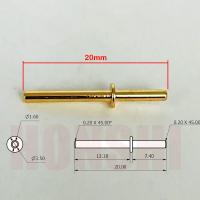 China Gold Plating Brass Machined Pins 1.6x20mm For CNC Vertical Machining Center for sale