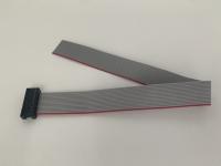 China DIP Plug Grey Flat Cable Assembly 16 Pin Ribbon Cable UL2651 28awg 2.54mm Pitch for sale