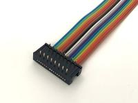 China DIP Plug Grey Flat Cable Assembly 16 Pin Ribbon Cable UL2651 28awg 2.54mm Pitch for sale