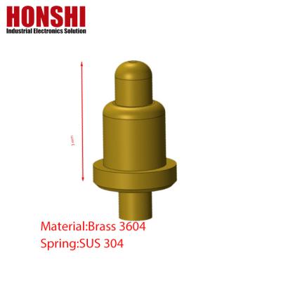 China Male Spring Loaded Pin Gold Plated for 3.00mm Pogo Pin Connectors -40 °C- 105°C Temperature Range for sale